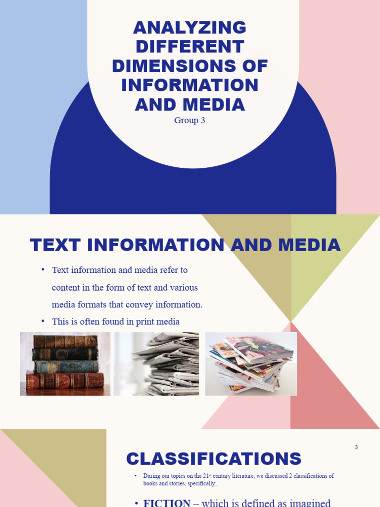 Analyzing Different Dimensions of Information and Media | PDF | Mass ...