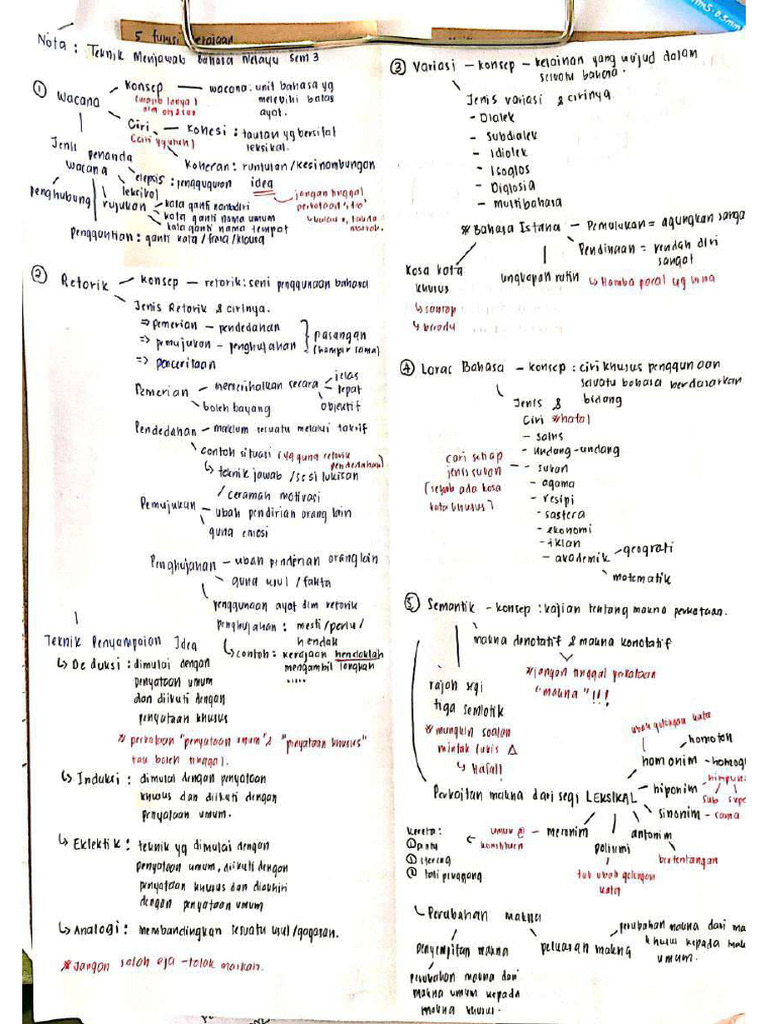 Nota Bahasa Melayu Semester 3 | PDF