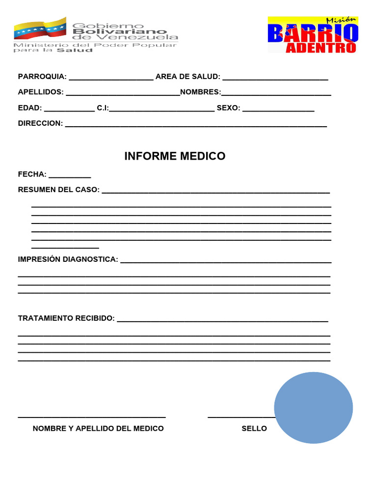 Informe Medico Barrio Adentro | PDF