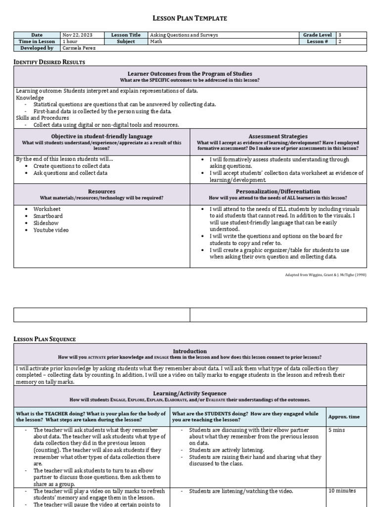 Math - Asking Questions and Surveys | PDF | Learning | Educational Assessment