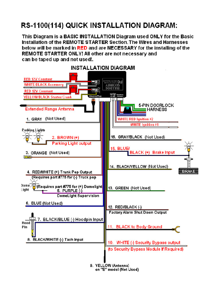 RS-1100 - 114 Blue Manual Installation Diagram | PDF