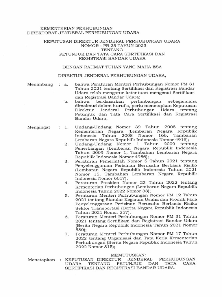 PR 25 Tahun 2023 SBU RBU | PDF