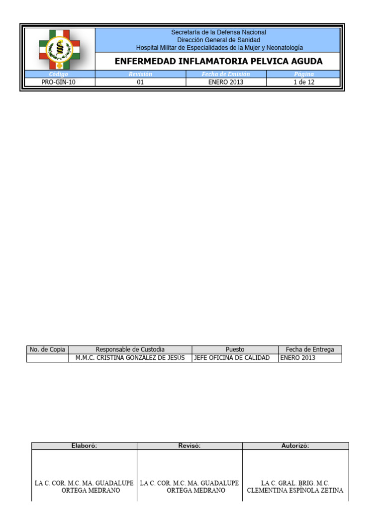 Protocolo EIP Aguda en Sanidad Militar | PDF | Epidemiología | Inmunología