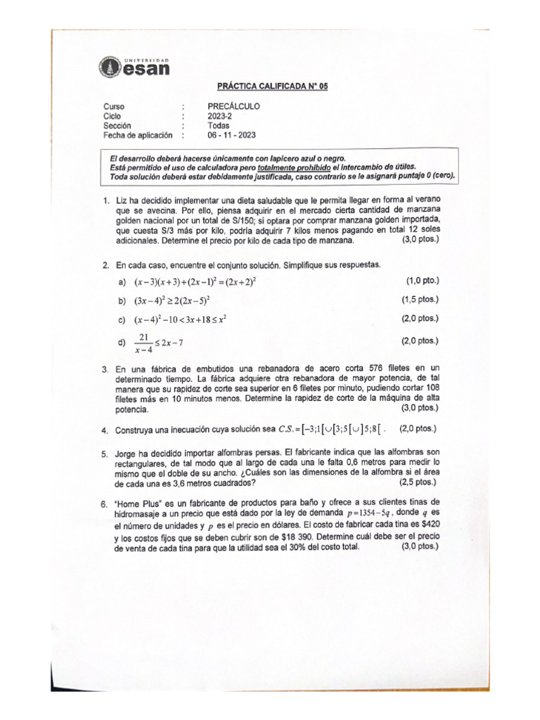 Criterios PC5 2023-II | PDF