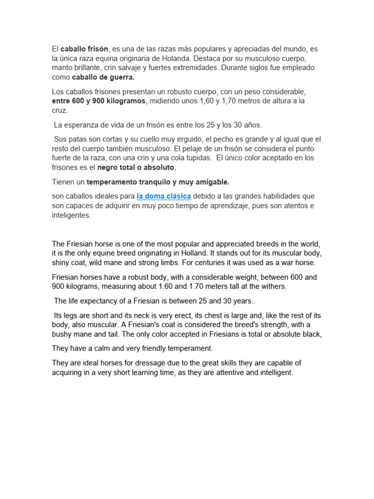 Caballo Frison | PDF | Hogar, jardinería y bricolaje