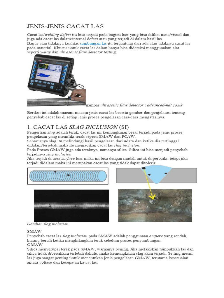 Jenis Cacat Las | PDF