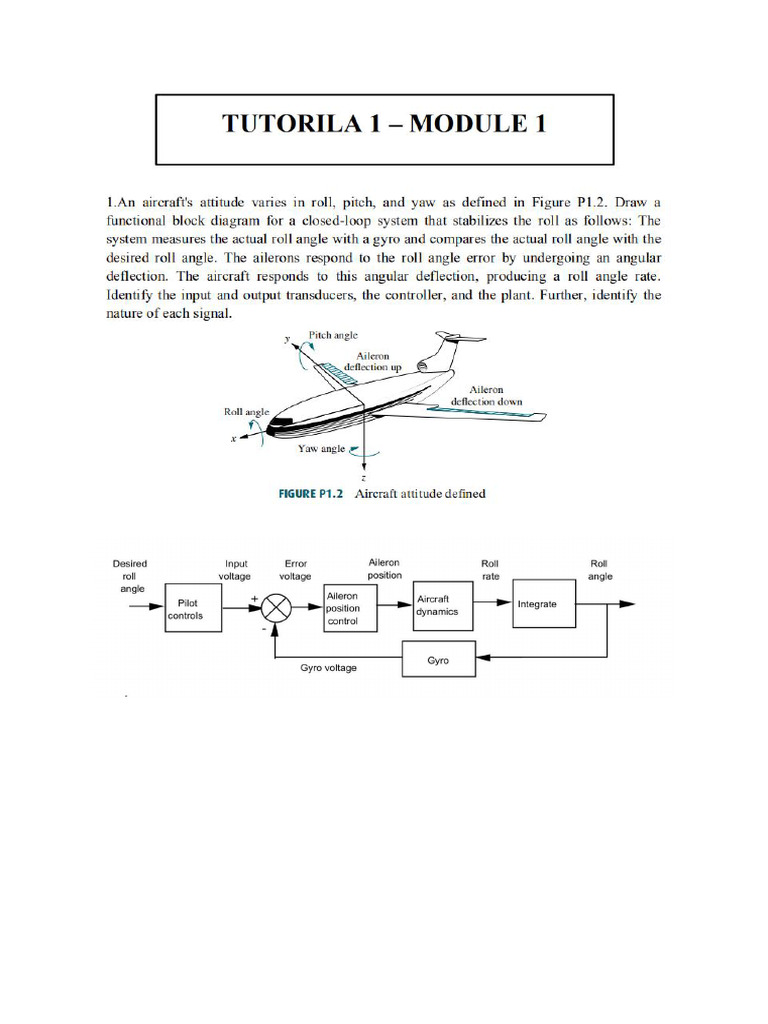 Control Systems Tutorial 1 Answer Pdf