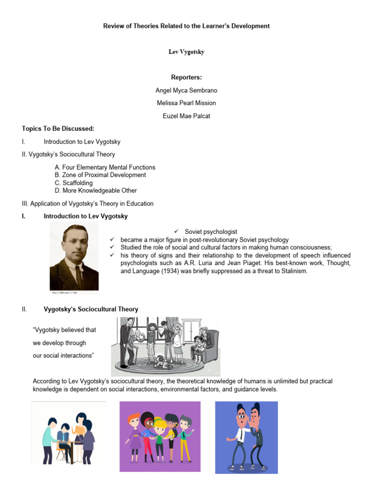 Vygotsky's Sociocultural Theory Explained | PDF | Neuroscience | Psychology
