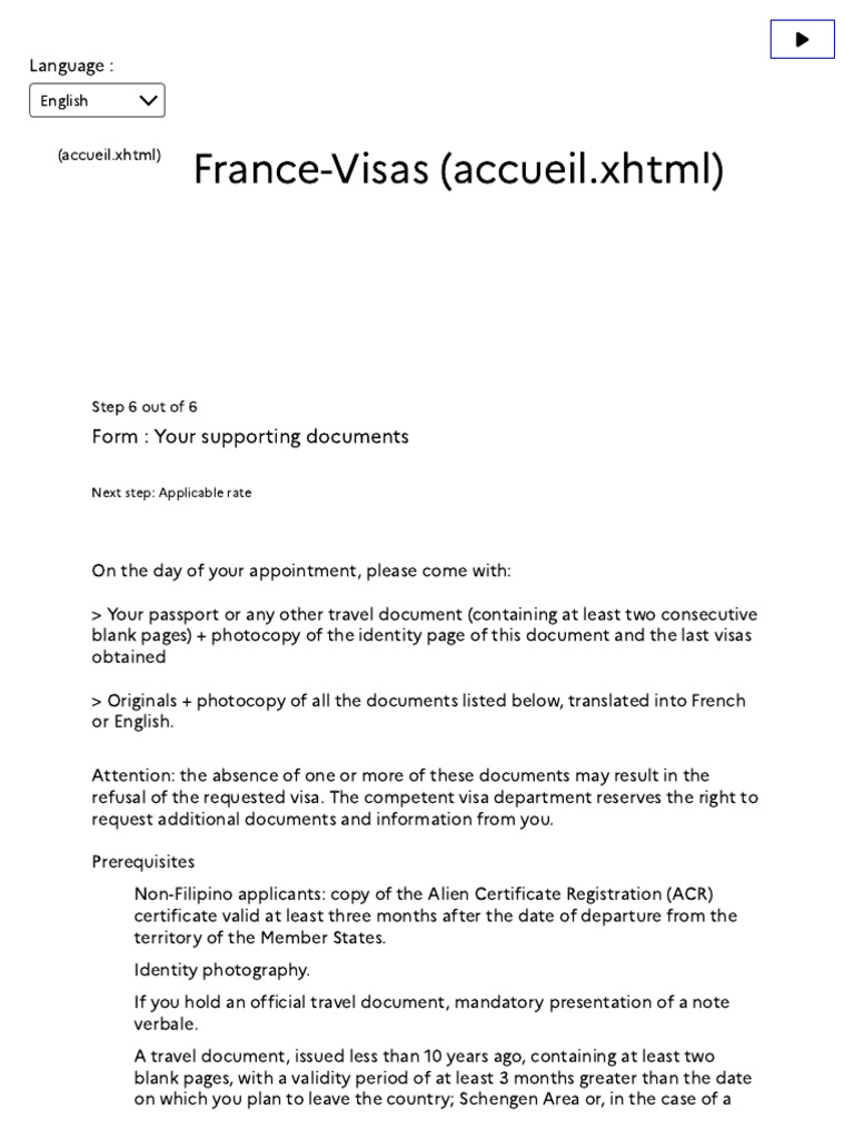 France-Visas - Visa Application - Step 6 of 6 - Your Supporting Documents | PDF | Travel Visa ...