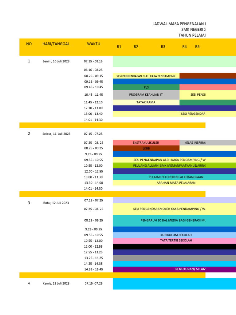 Jadwal MPLS Tahun 2023 | PDF