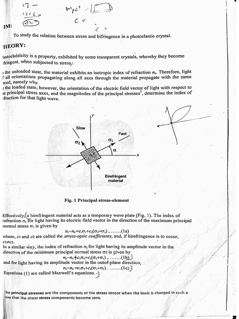Photoelastic Constant | PDF