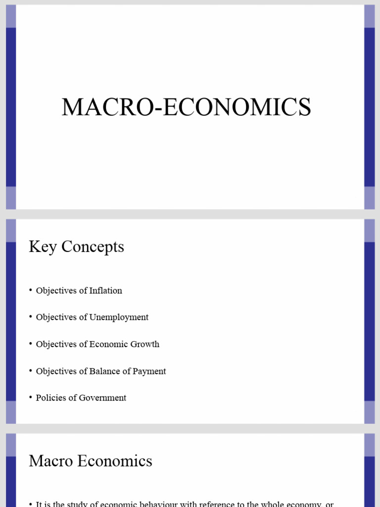 Macro Economics - | PDF | Inflation | Unemployment