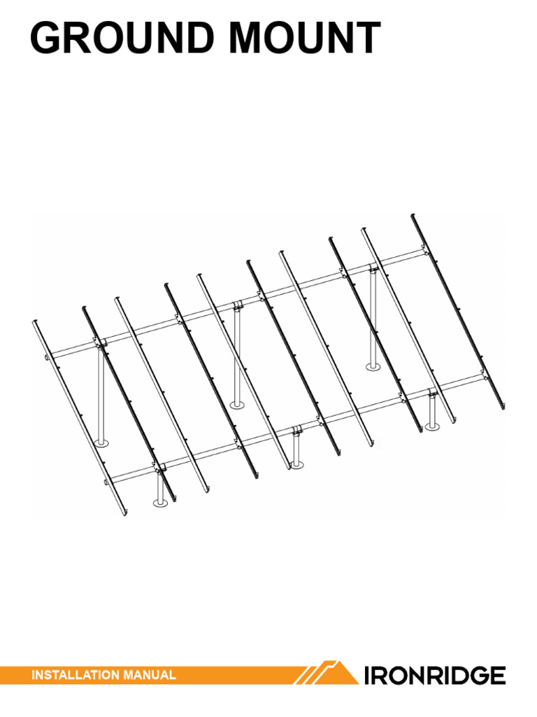 Ironridge Ground Mount Installation Guide | PDF | Screw | Pipe (Fluid ...