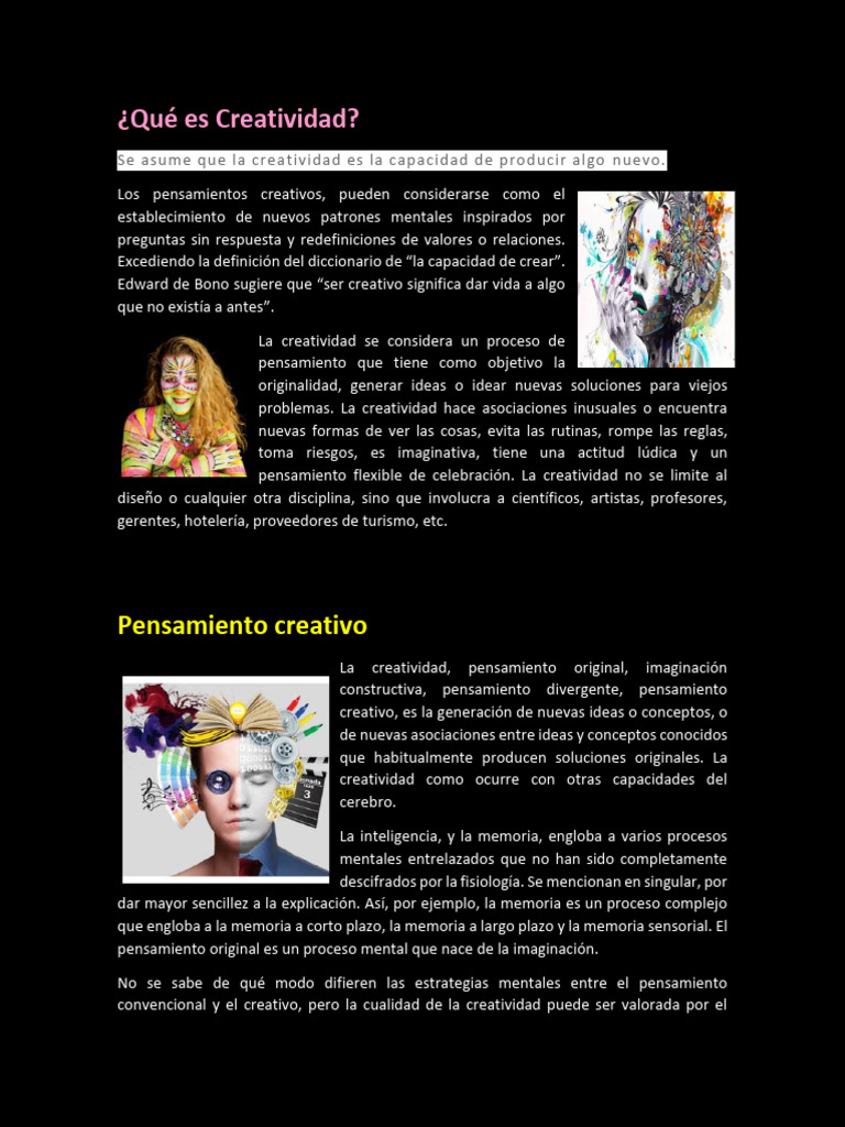 Qué Es Creatividad | PDF | Creatividad | Pensamiento