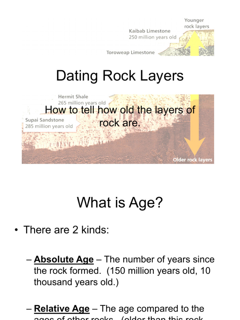 Dating Rock Layers Presentation Teacher Version | PDF | Rock (Geology ...