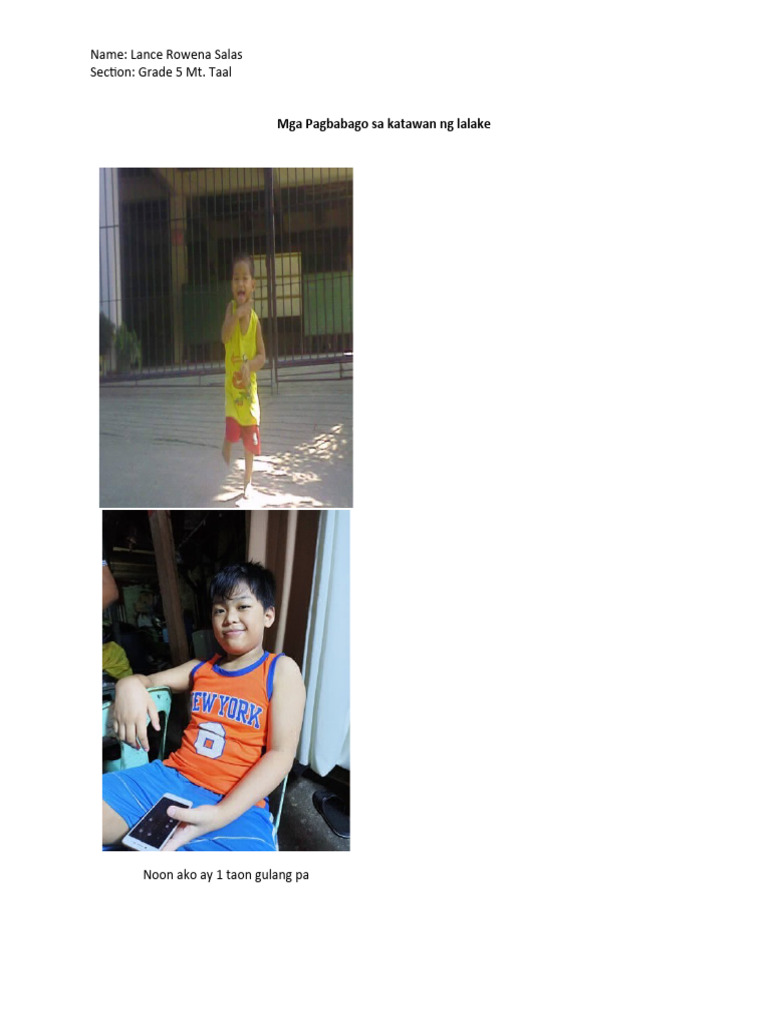 Mga Pagbabago Sa Katawan NG Lalaki | PDF