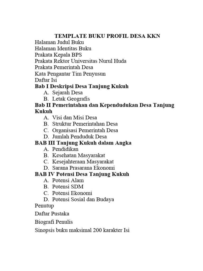 Template Buku Profil Desa | PDF
