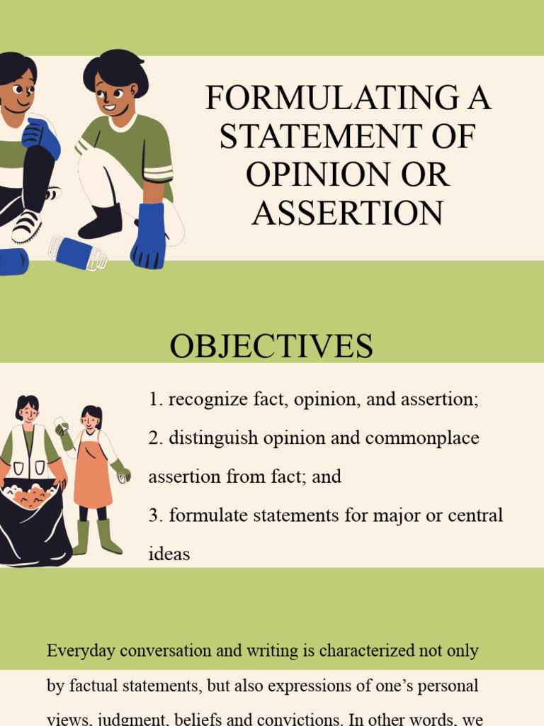 Fact Opinion Assertion | PDF | Truth | Evidence