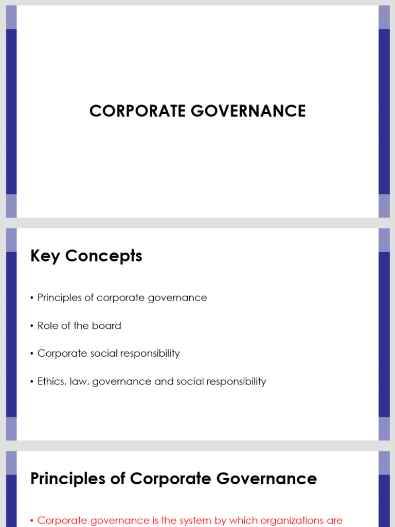 CORPORATE GOVERNANCE | PDF | Corporate Governance | Governance
