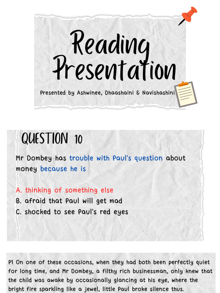 Mr. Dombey and Paul's Money Questions | PDF | Foreign Language Studies ...