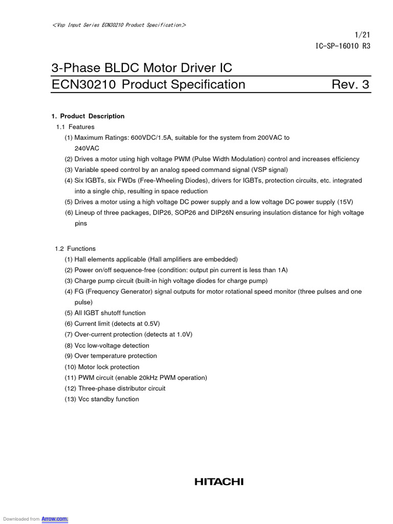 Ecn 30210 P | PDF | Power Supply | Electric Motor