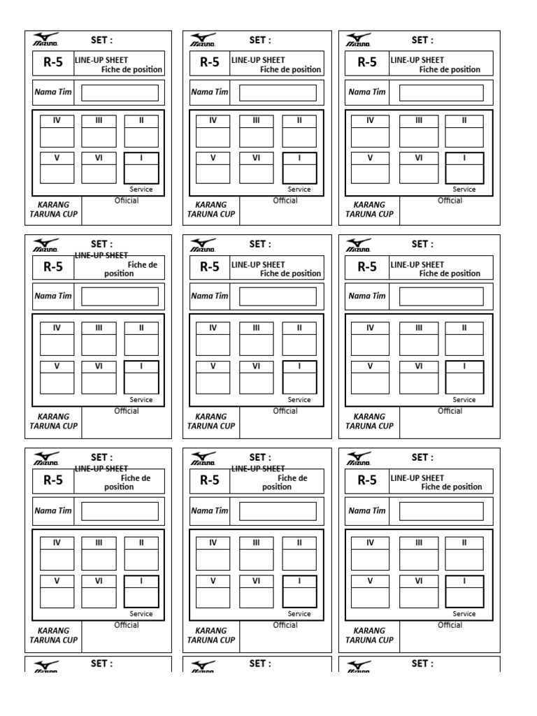 Posisi Pemain Line Up | PDF
