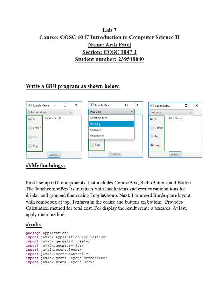 Patel Arth Lab7 | PDF | Computer Science | Software Engineering