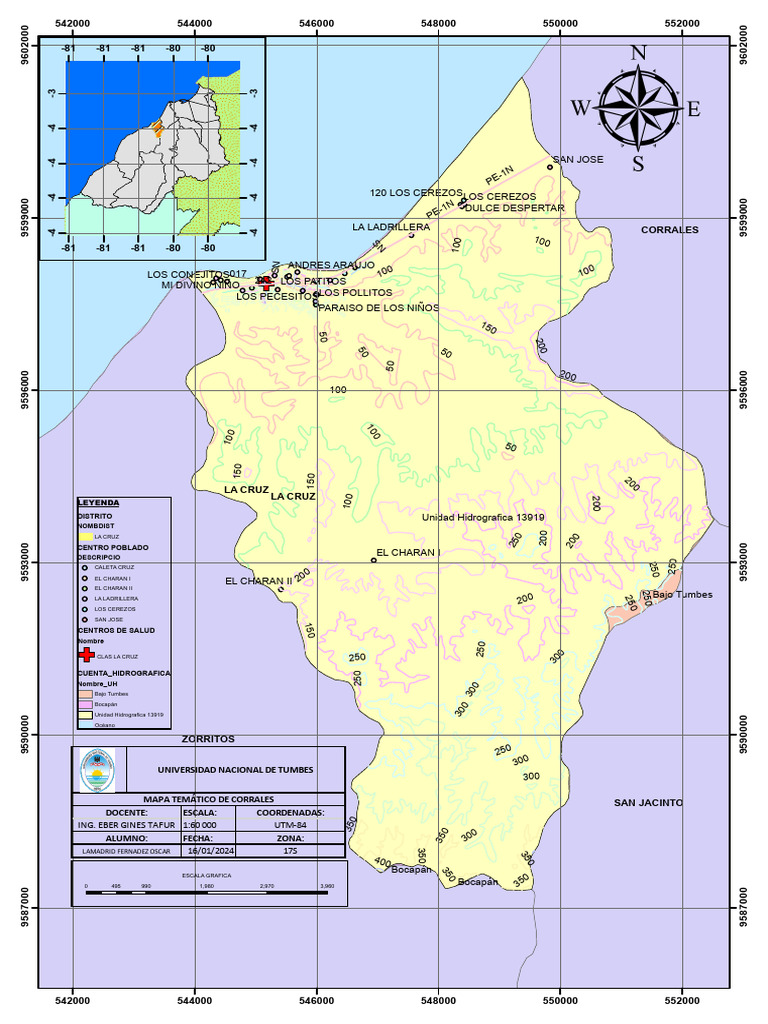 Mapa Tematico La Cruz | PDF
