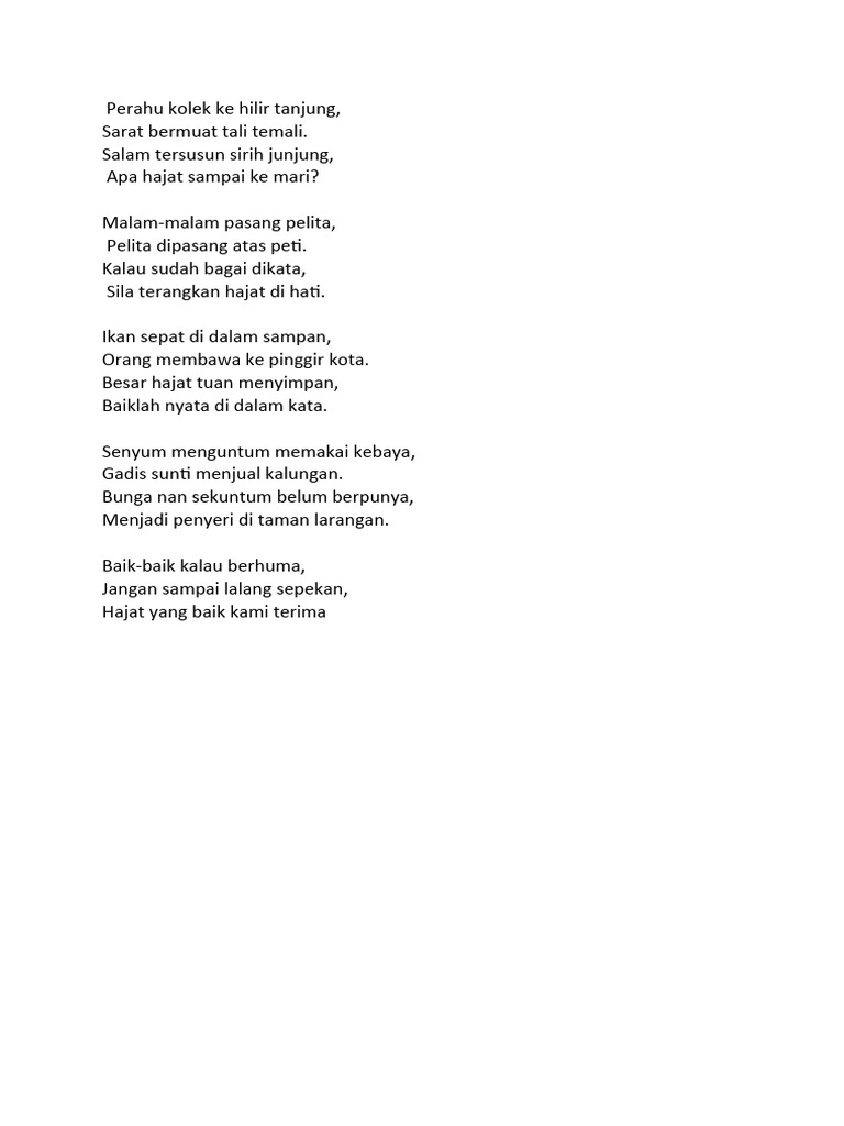 Pantun Bertunang | PDF