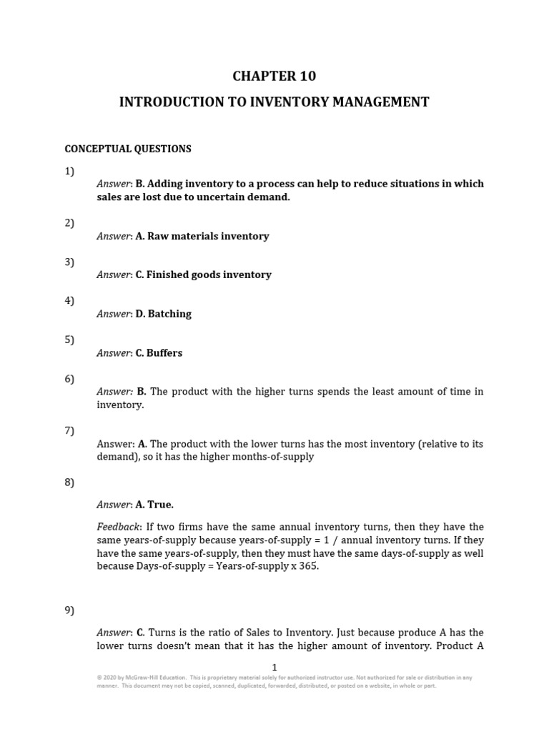 Inventory Management Basics | PDF | Gross Margin | Inventory