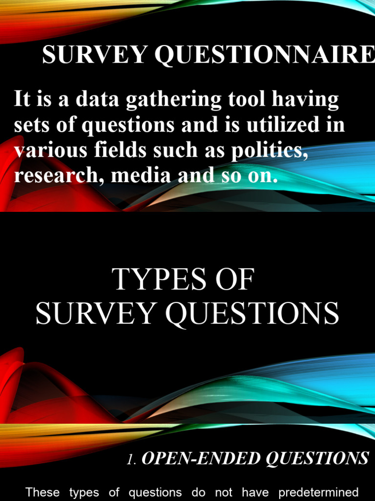 Types of Survey Questions | PDF | Survey Methodology | Question