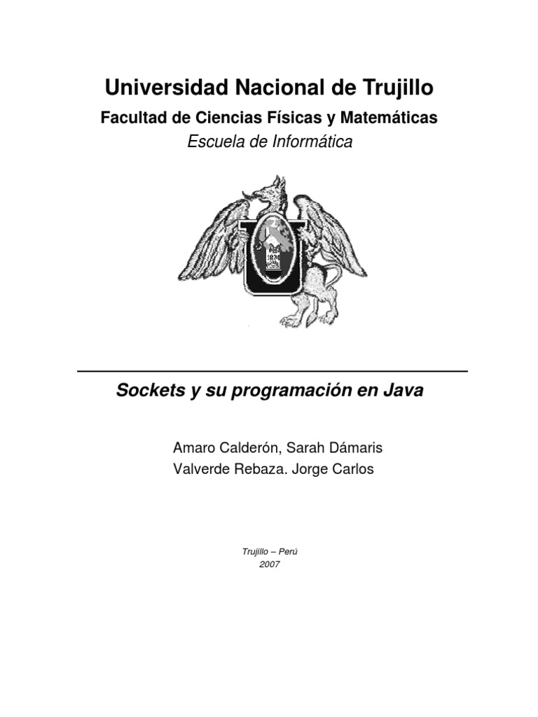 Sockets Y Su Programacion En Java Pdf Zócalo De Red Protocolo De