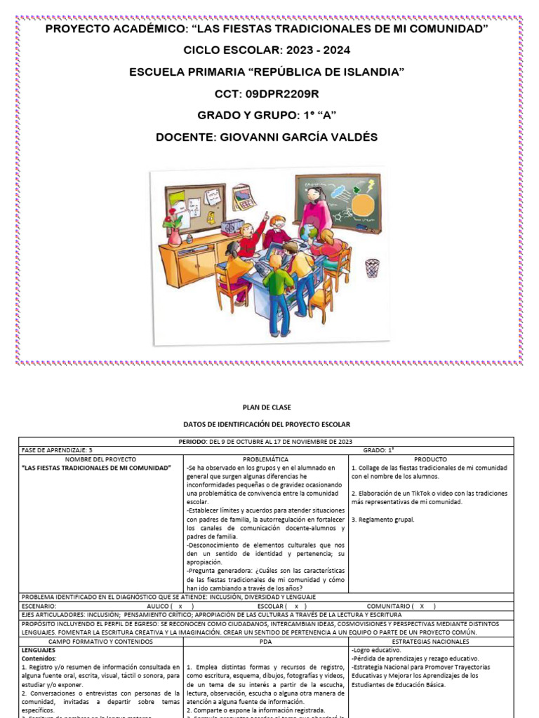 PROYECTO “LAS FIESTAS TRADICIONALES DE MI COMUNIDAD” | PDF | Leyendas ...