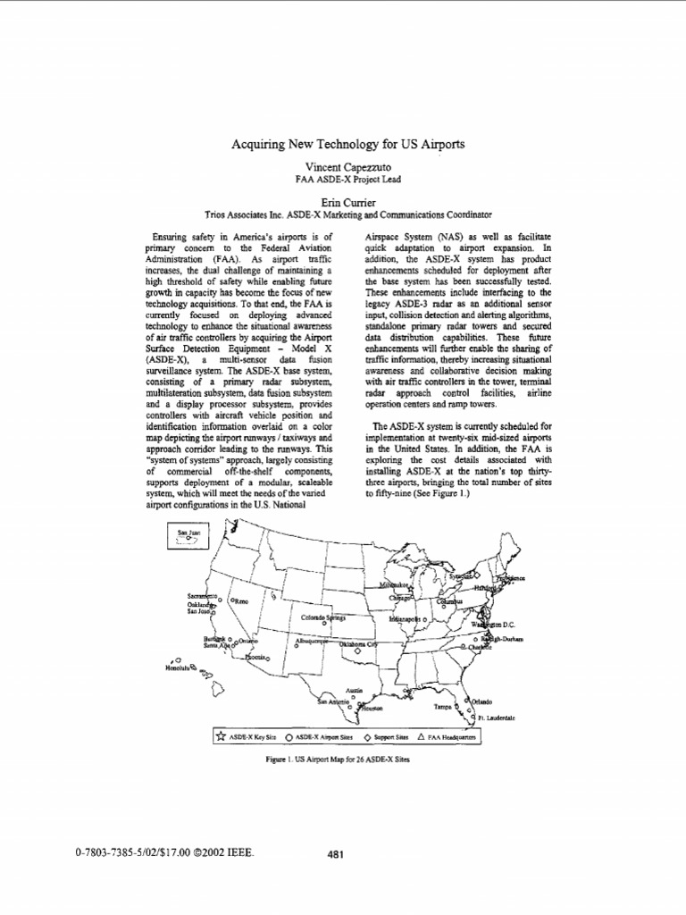 New Technology For US Airport | PDF | Air Traffic Control