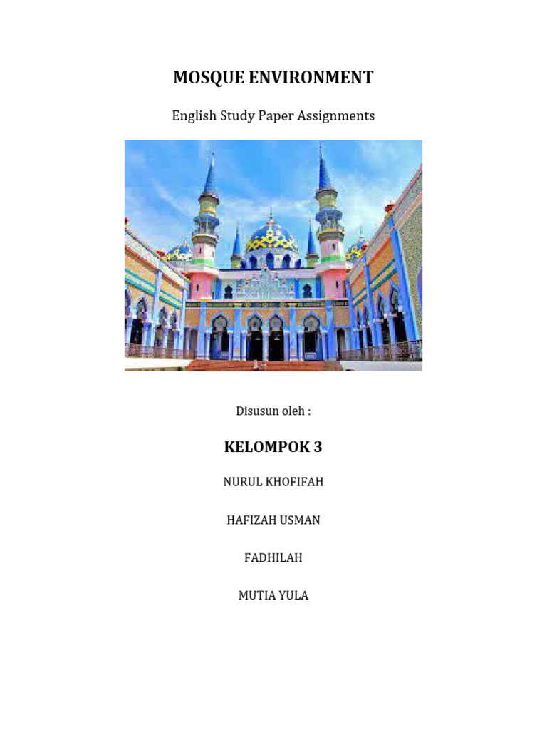Mosque Environment | PDF | Mosque | Ummah