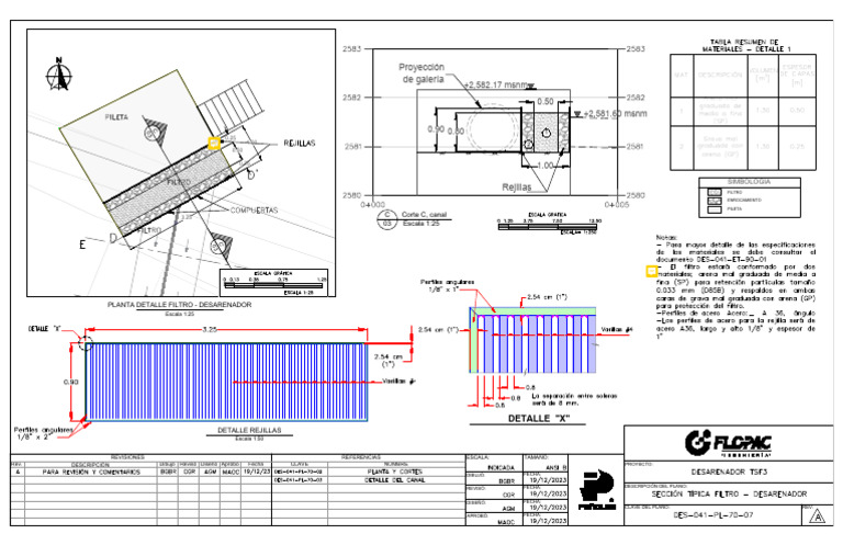 Plano de Detalle Filtro-Desarenador | PDF