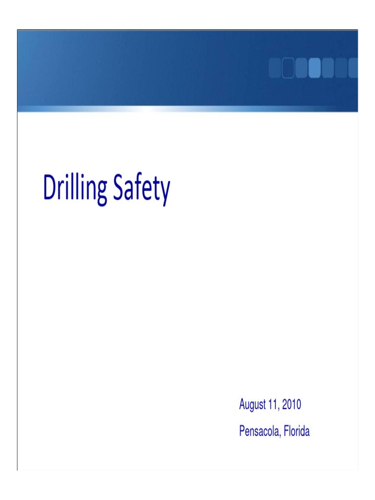 Drilling Safety | PDF | Blowout (Well Drilling) | Oil Well