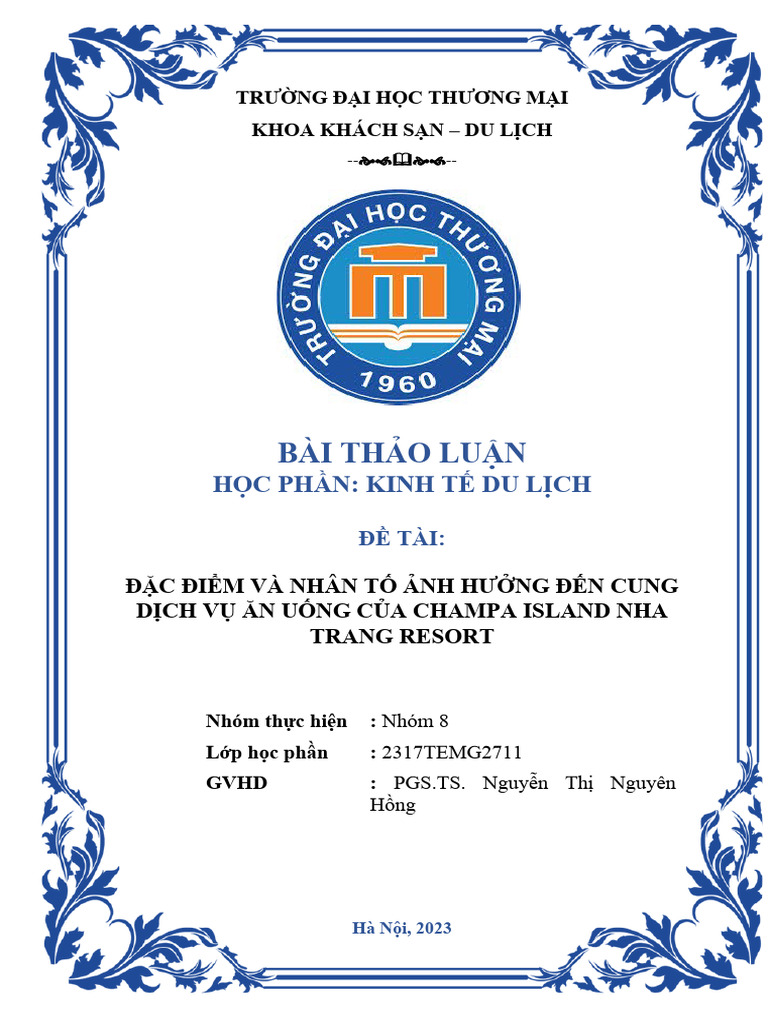 Bài thảo luận Nhóm 8 - KTDL | PDF