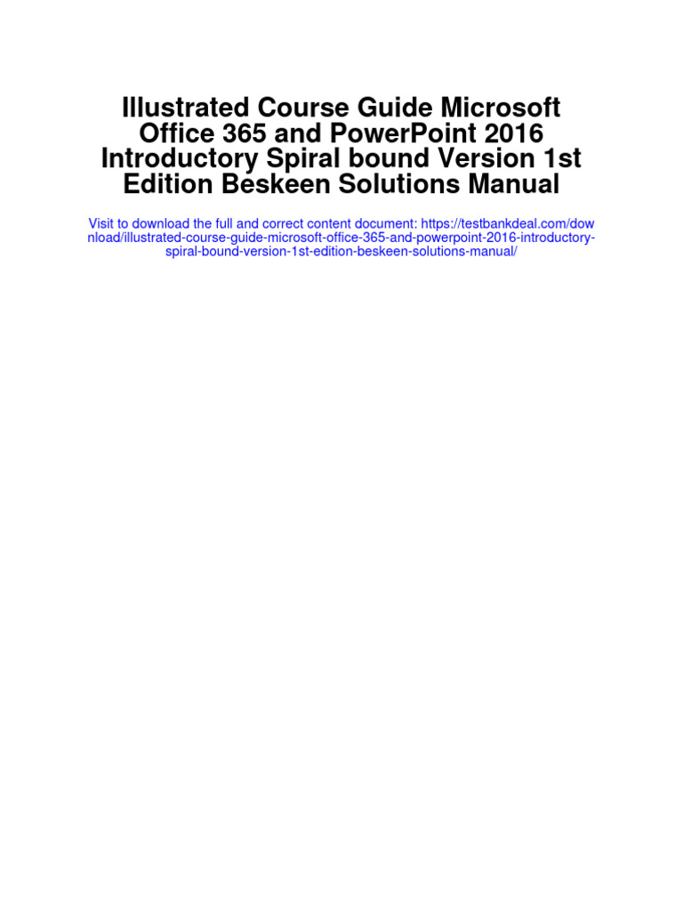 Illustrated Course Guide Microsoft Office 365 and Powerpoint 2016 ...