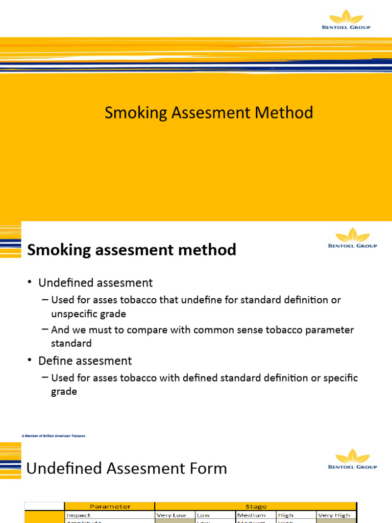 Smoking Assessment Methods Overview | PDF | Self-Improvement | Wellness
