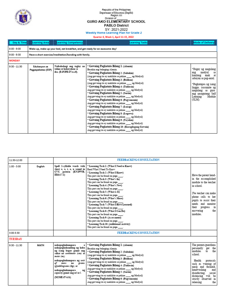 WHLP Grade 2 Q4 W2 | PDF