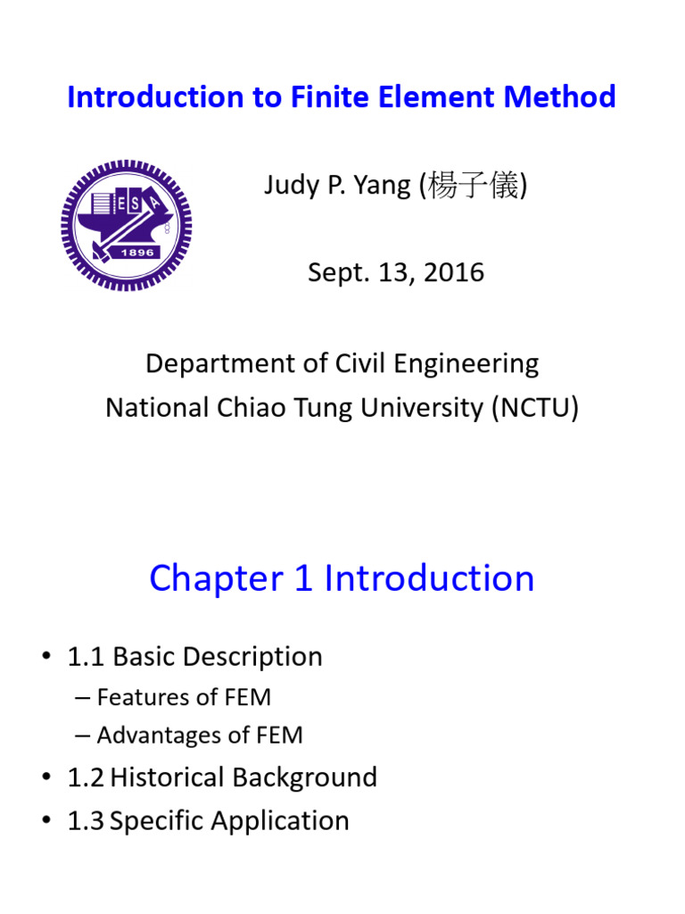 Ifem051 w1 PDF Finite Element Method Differential Equations