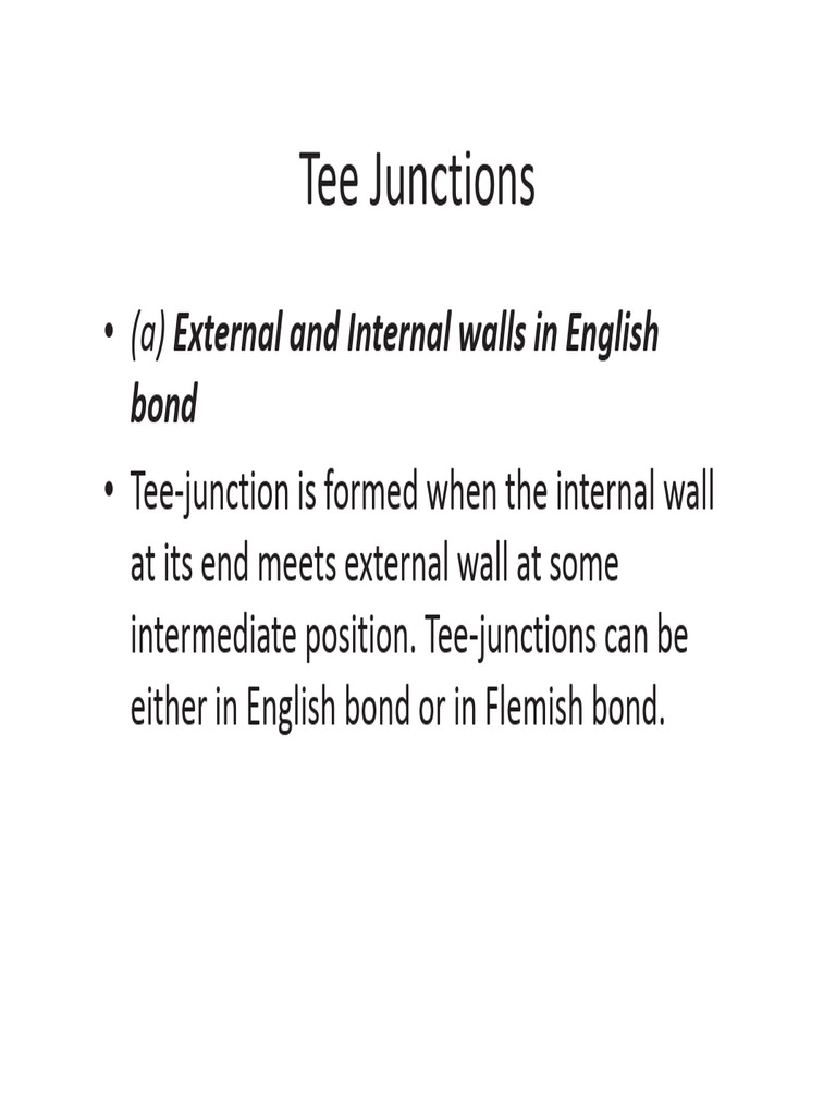 T-Juction in Brick Masonry | PDF | Architectural Elements | Building ...