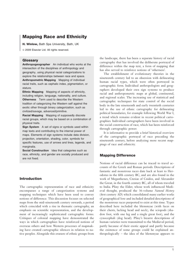 Mapping Race and Ethnicity | PDF | Race (Human Categorization ...
