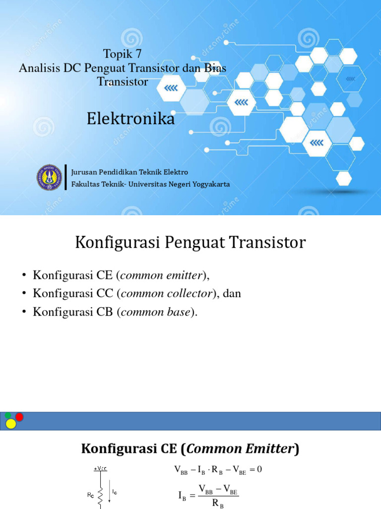 Topik 8 Analisis Penguatan Transistor Dan Bias Transistor Pdf