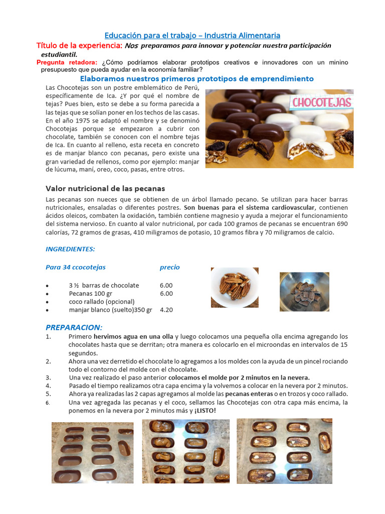 CHOCOTEJAS | PDF | Chocolate | Postres