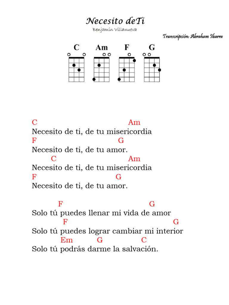 Necesito de Ti | PDF