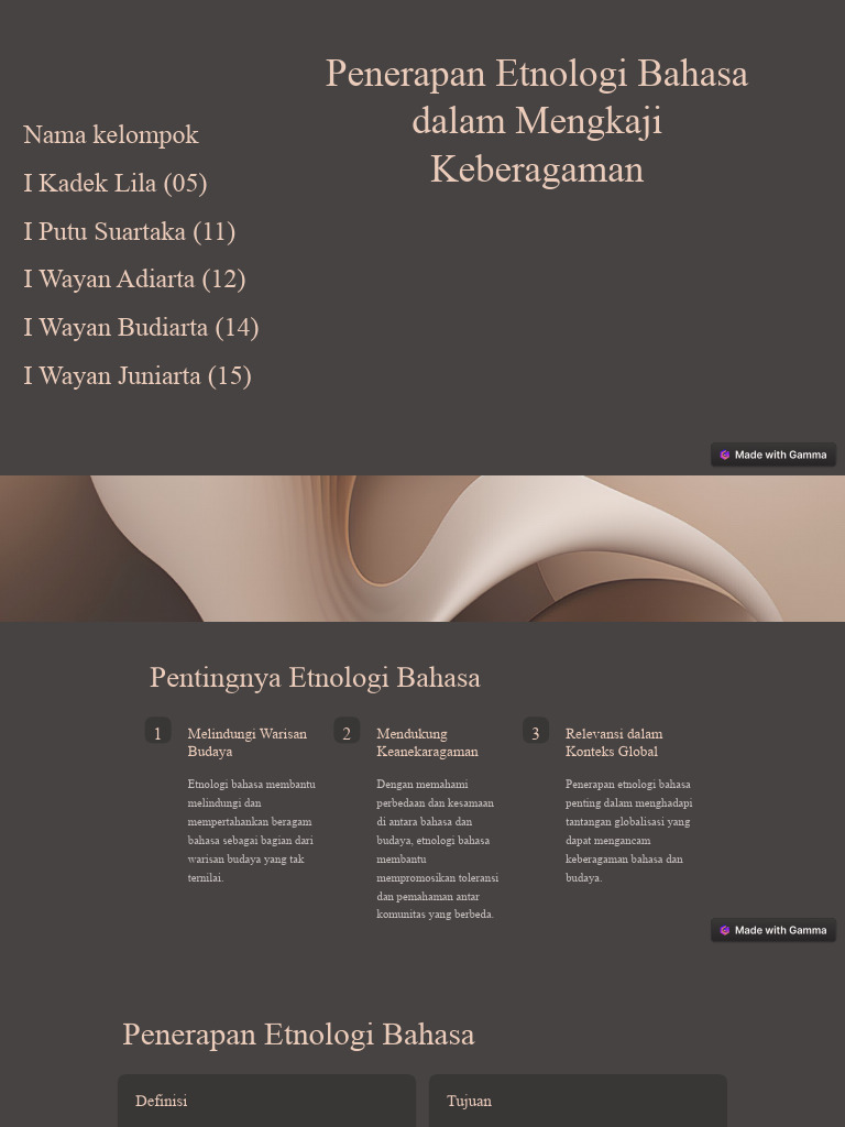 Etnologi Bahasa dan Keberagaman Budaya | PDF | Seni & Disiplin Bahasa