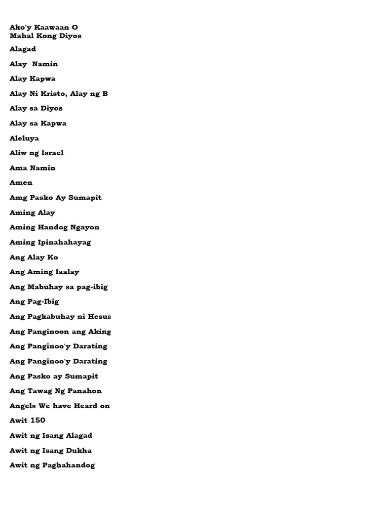 Song Titles | PDF