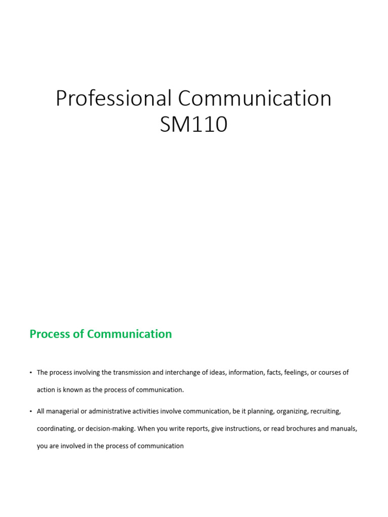 1 Process of Communication | PDF | Career & Growth | Social Science